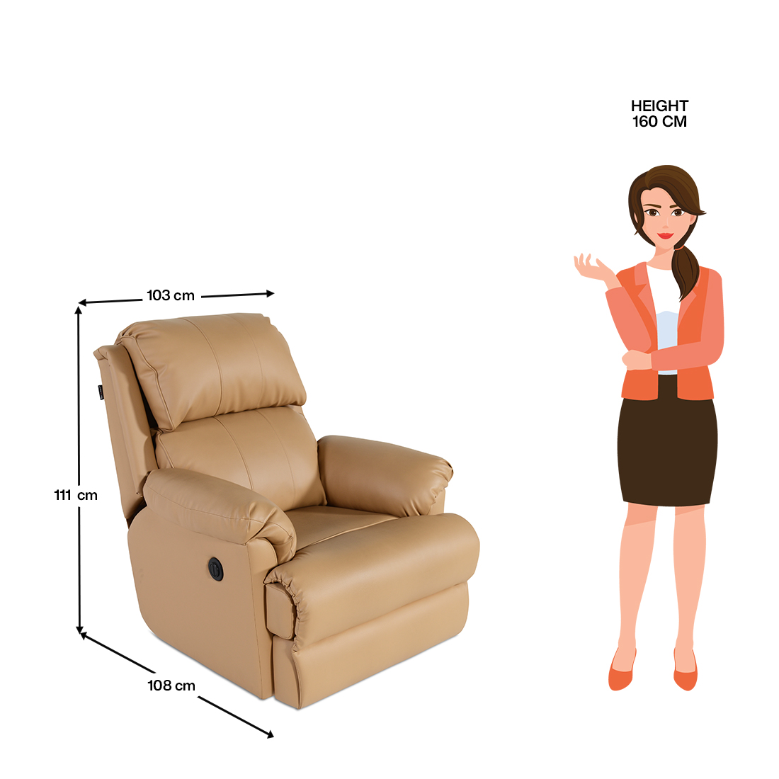 Single Seater Motorized Recliner Chair Style-765-369