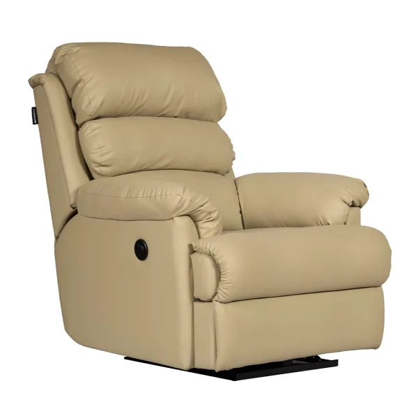 Single Seater Rocking and Revolving Recliner Chair Style-163 Cream ...