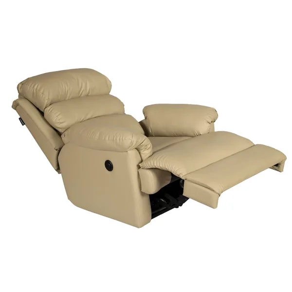 Single Seater Rocking and Revolving Recliner Chair Style-163 Cream ...