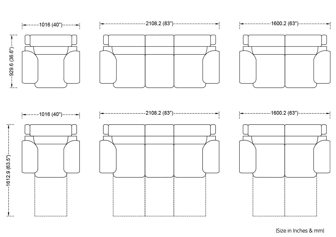 Single Seater Recliner Sofa - Aversa