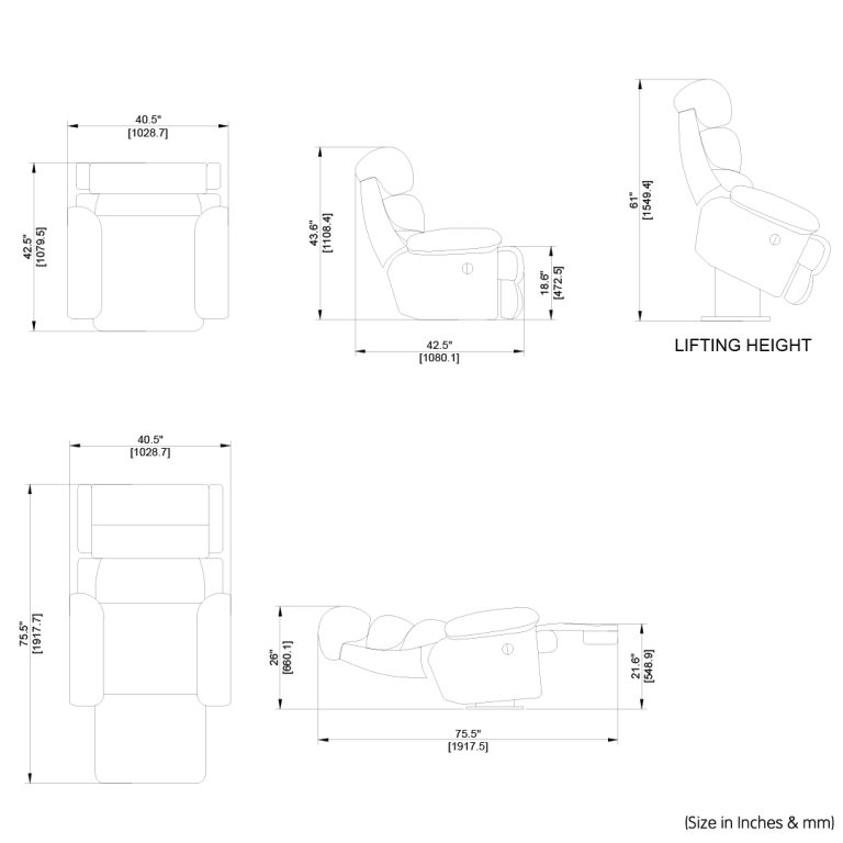 Single Seater Recliner Chair Style-208 | Recliner Sofa | Recliner ...
