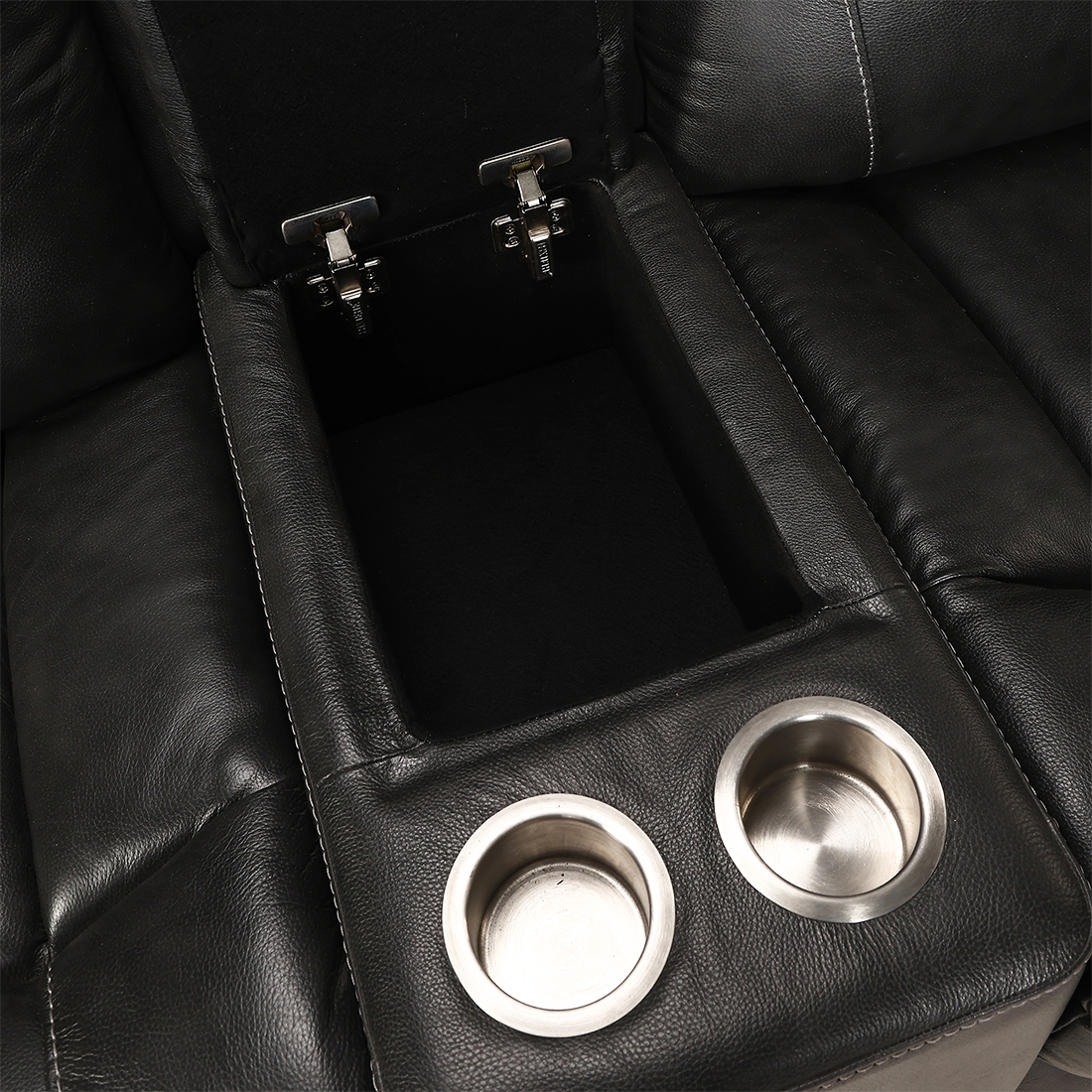 Two seater motorized recliner sofa with console – Edge | Recliner Sofa ...