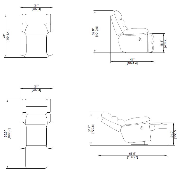 Single Seater Wave Recliner Chair - Swivel Glider Black | Recliner Sofa ...