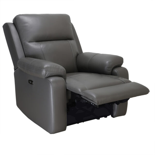 Single Seater Premium Half Leather Living Room Recliner Sofa Set - Omega