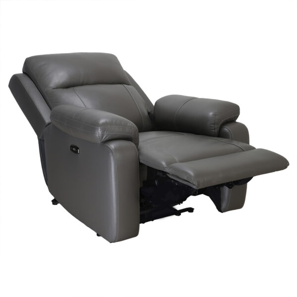 Single Seater Premium Half Leather Living Room Recliner Sofa Set - Omega