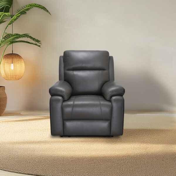 Single Seater Premium Half Leather Living Room Recliner Sofa Set - Omega